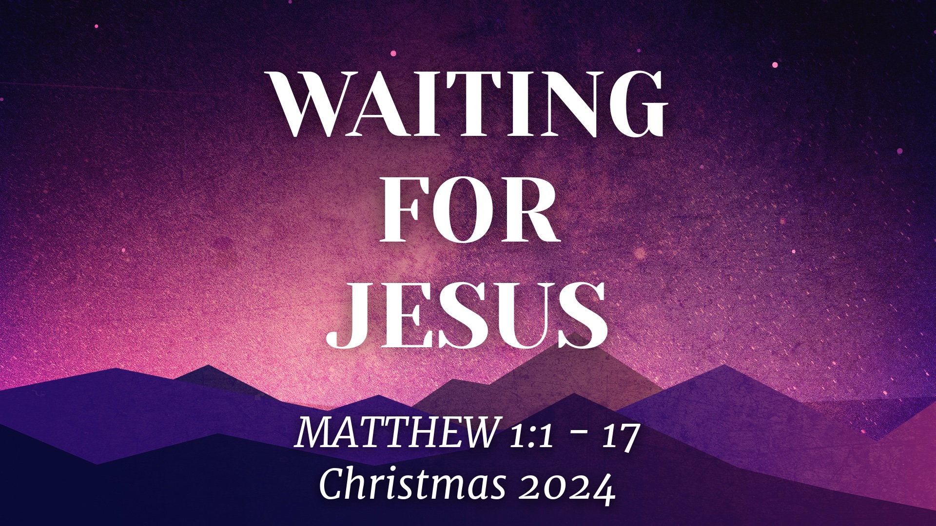 Waiting For Jesus: Part I – joemarino.org